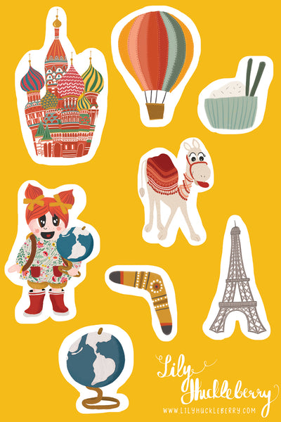 Sticker Pack - Lily Huckleberry Around the World (5 sheets) – This ...